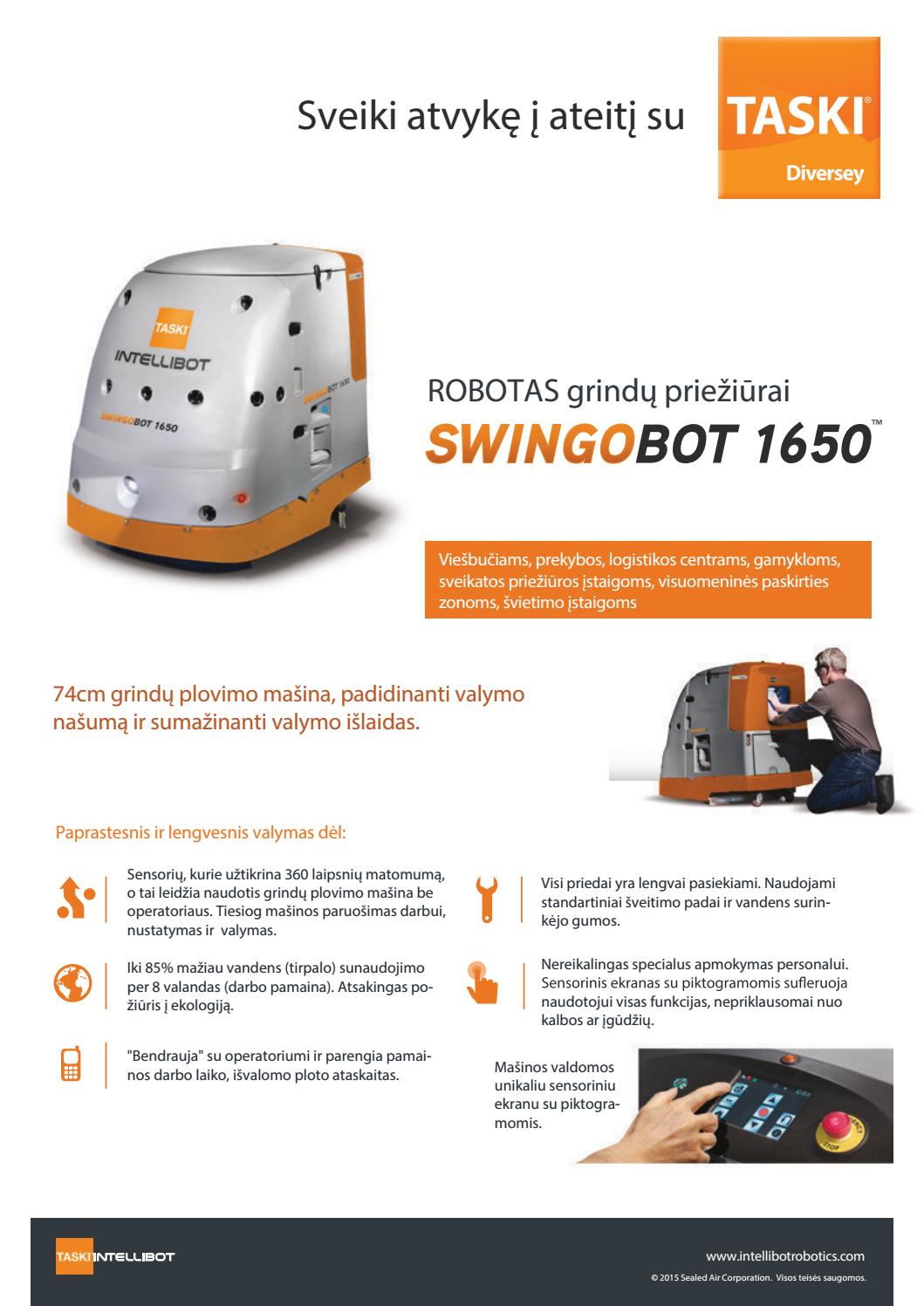 Grindų valymo robotas Taski intellibot swingobot 1650 by MANJANA - Issuu