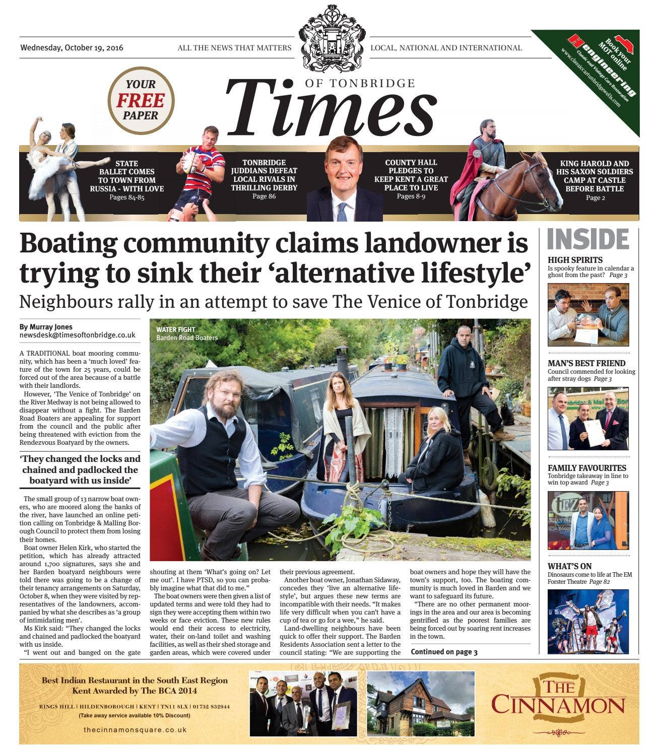 Times of Tonbridge 19th October 2016 by One Media - Issuu