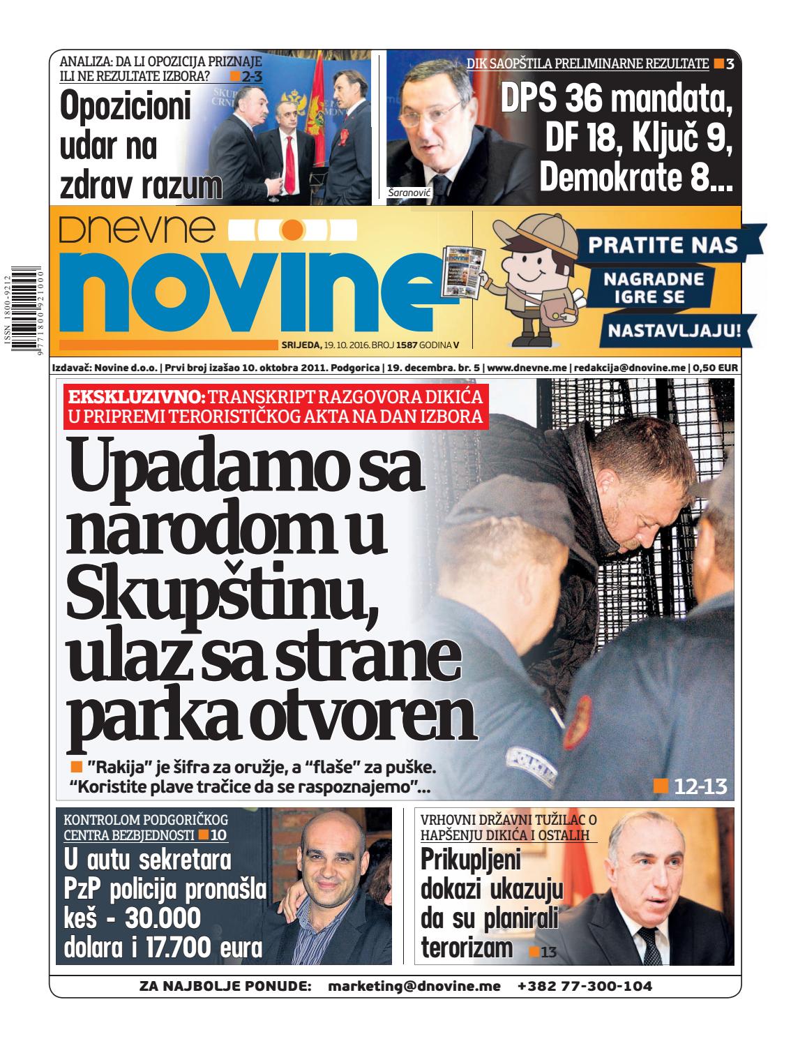 Dnevne novine 19. oktobar 2016. by Dnevne Novine - Issuu