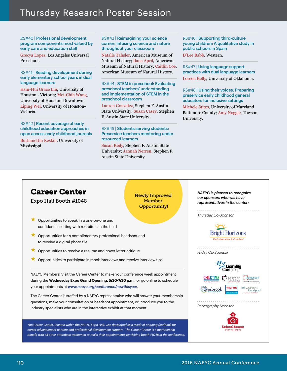 NAEYC's 2016 Annual Conference Program by NAEYC - Issuu