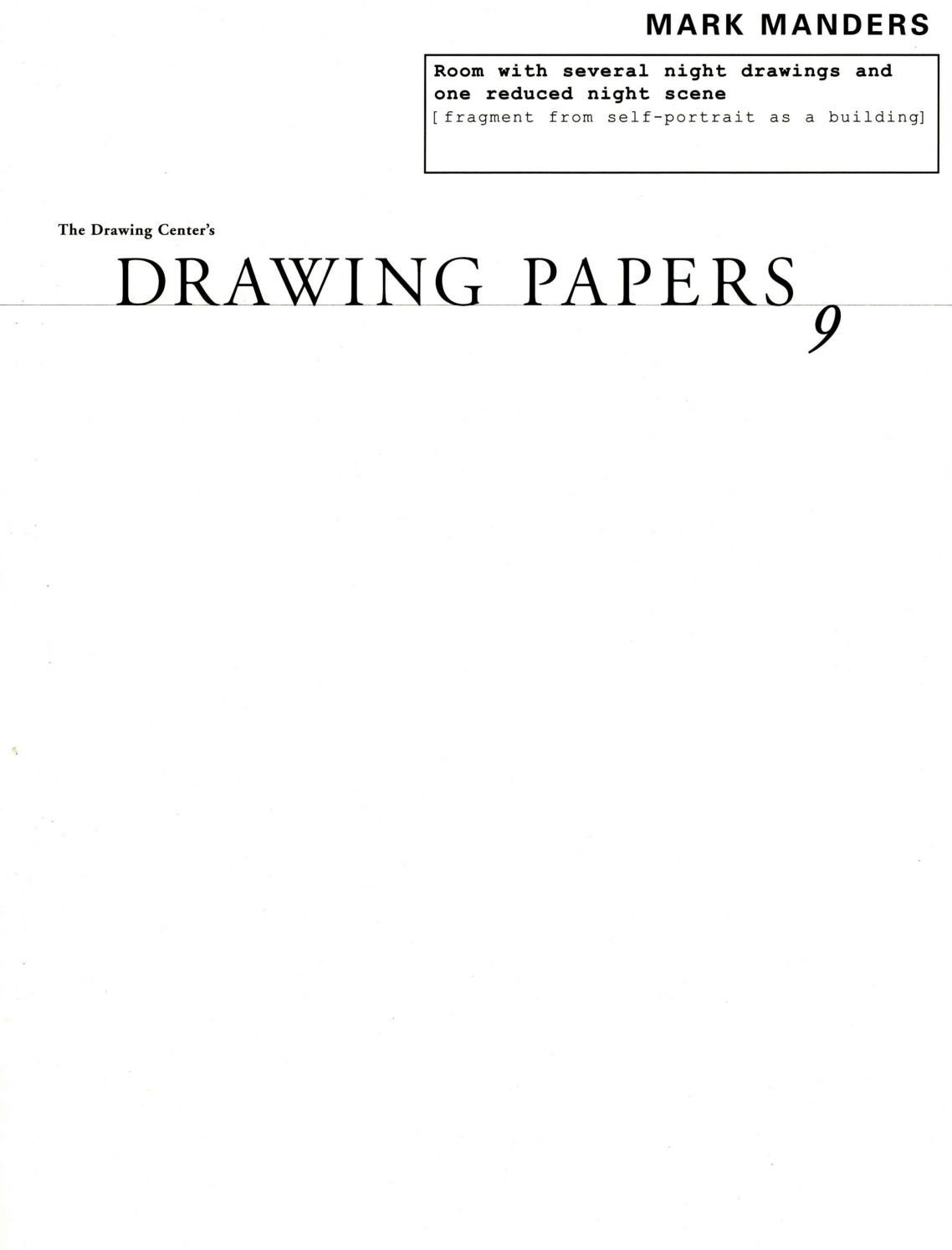 Mark Manders: Room with Several Drawings and One Reduced Night Scene by ...
