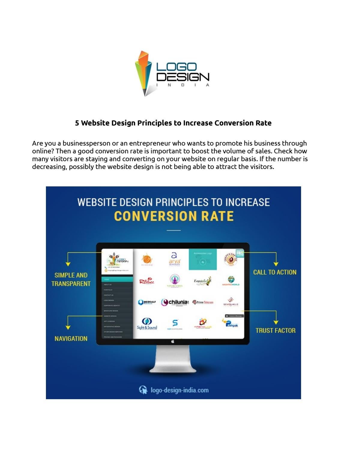 5 website design principles to increase conversion rate by logodesign ...