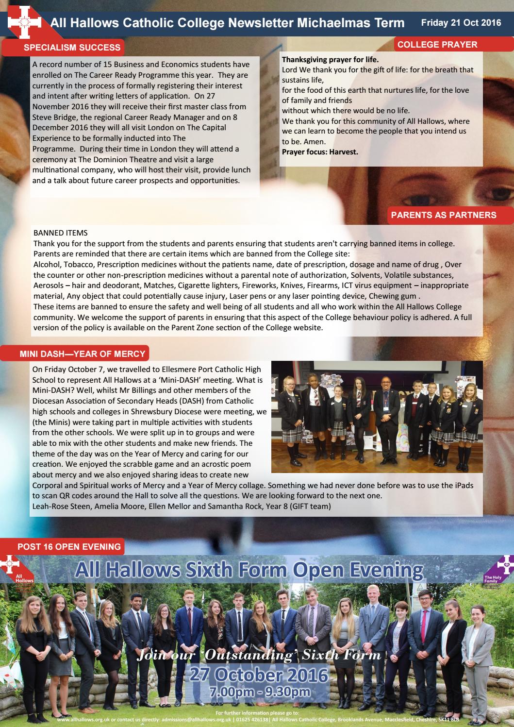 21 Oct 2016 by All Hallows Catholic College - Issuu