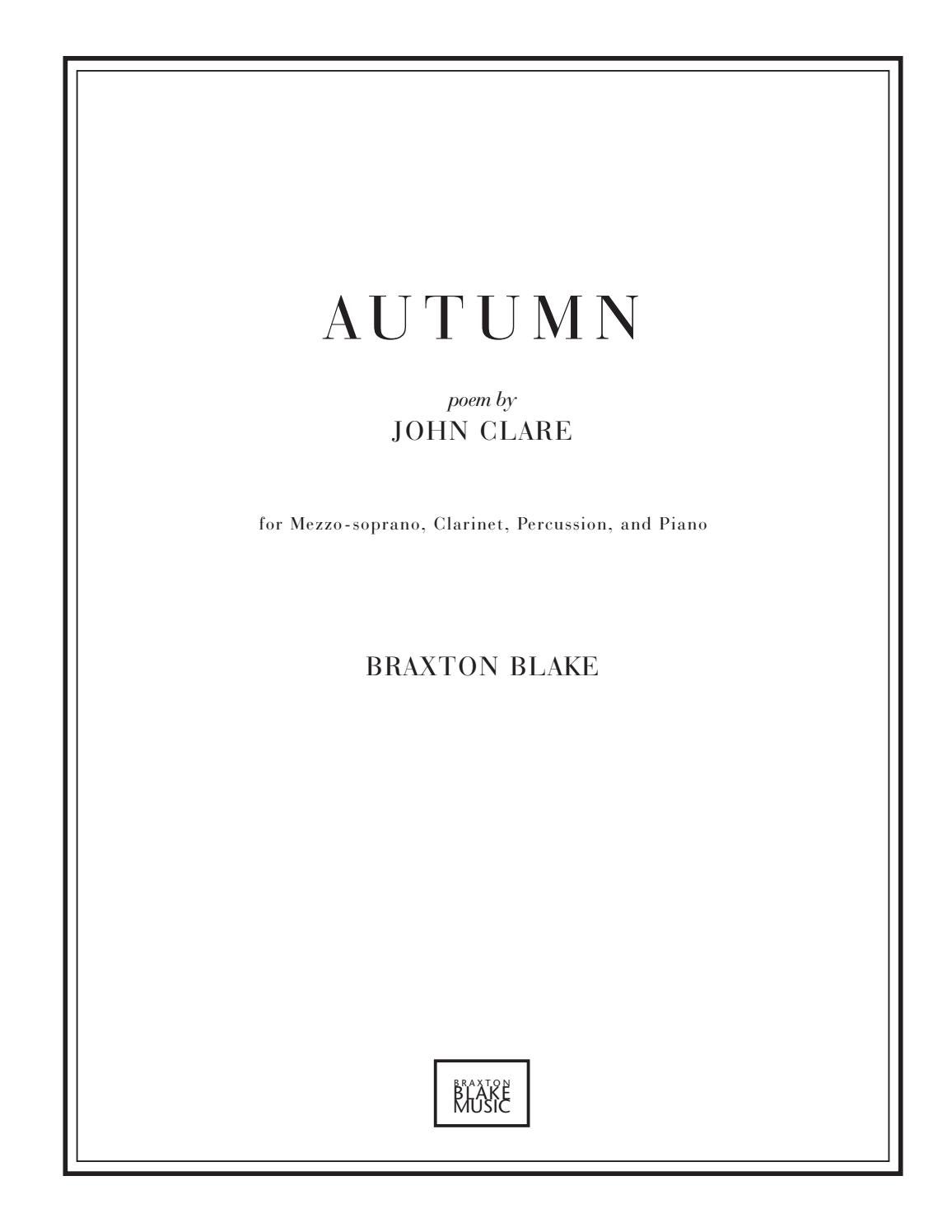 Braxton Blake: Autumn by Braxton Blake Music - Issuu