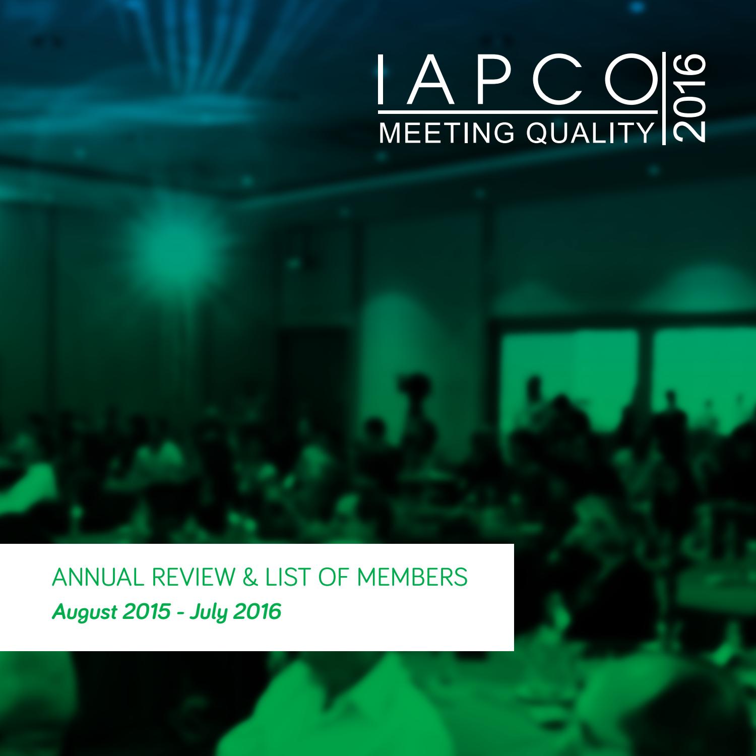 IAPCO Annual Review by IAPCO - Issuu