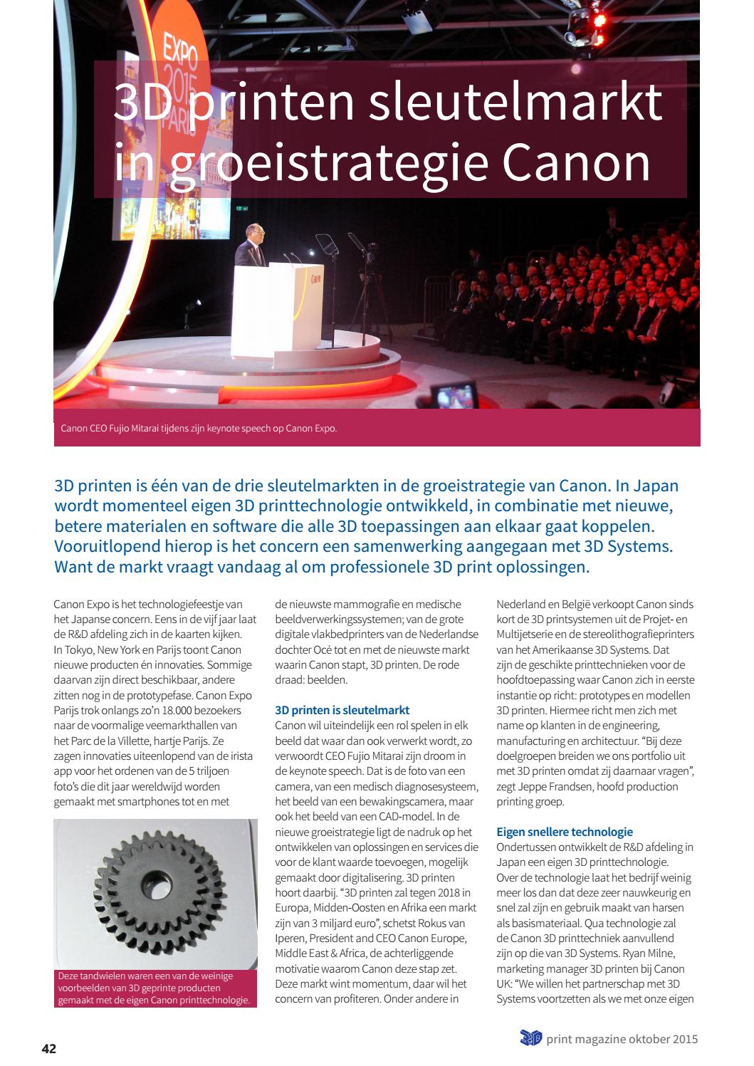 3D print magazine oktober 2015 by 54U Media BV - Issuu