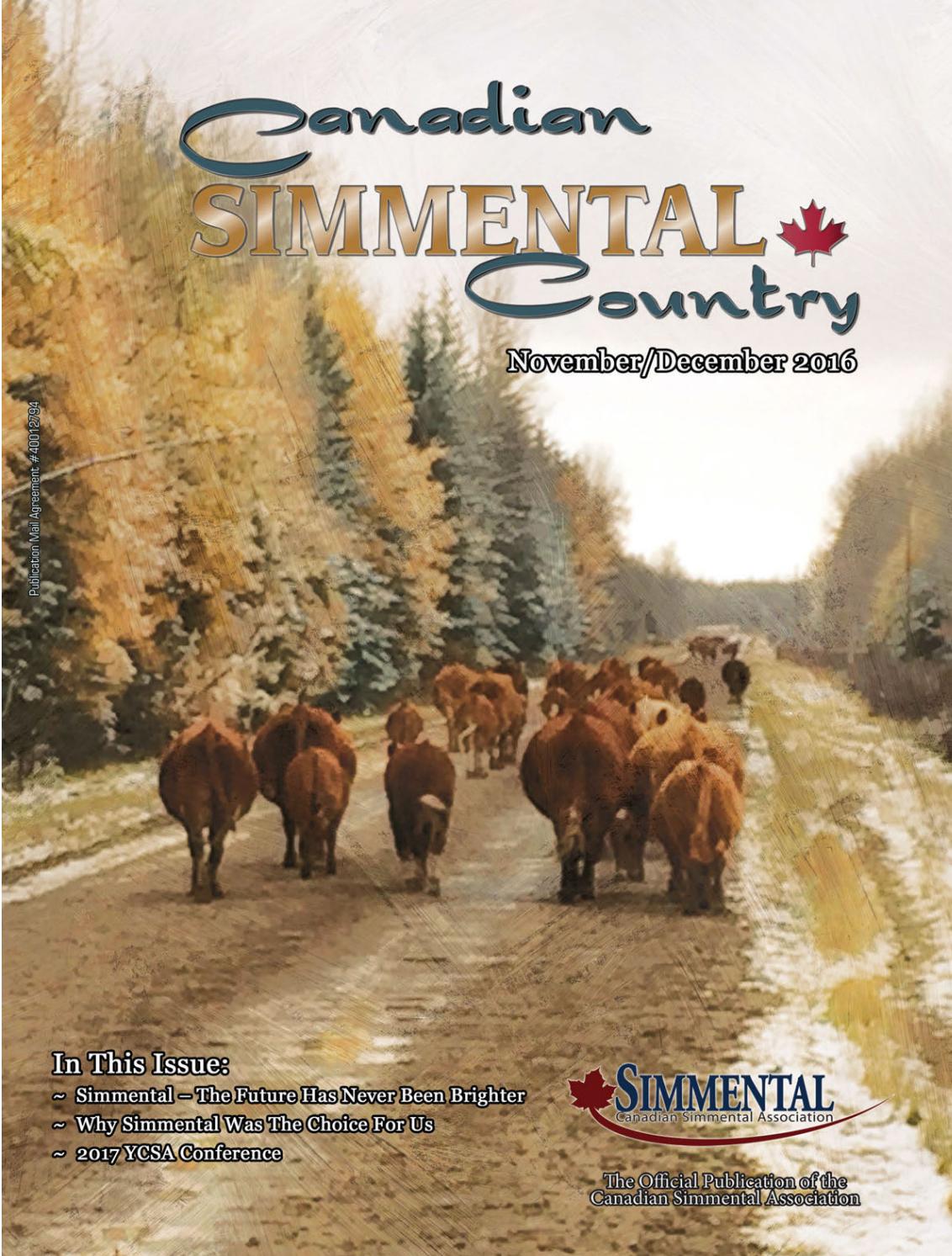 Canadian Simmental Country November/December 2016 by Today's Publishing ...