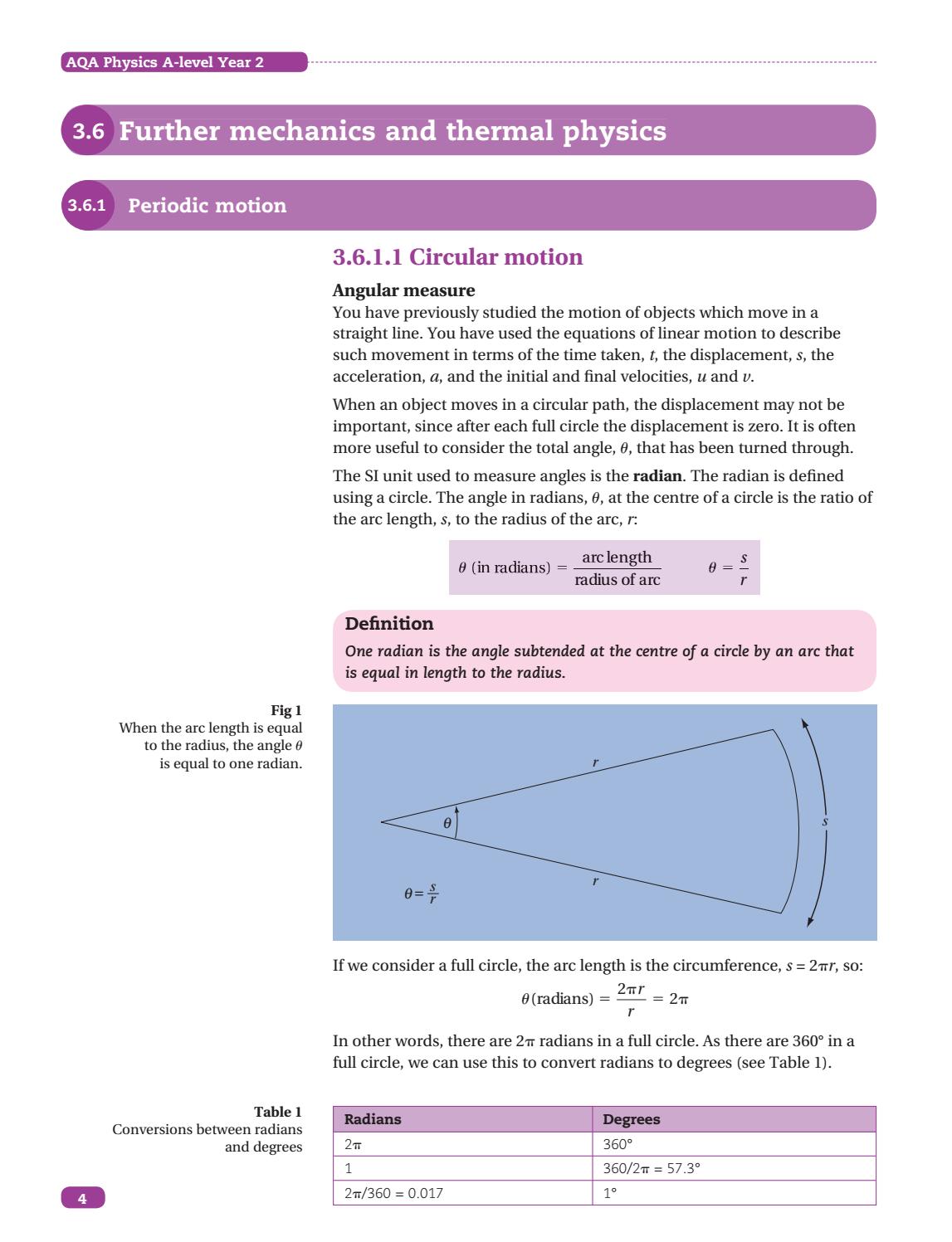AQA A-level Physics Student Support Materials: Year 2, sections 6, 7 ...