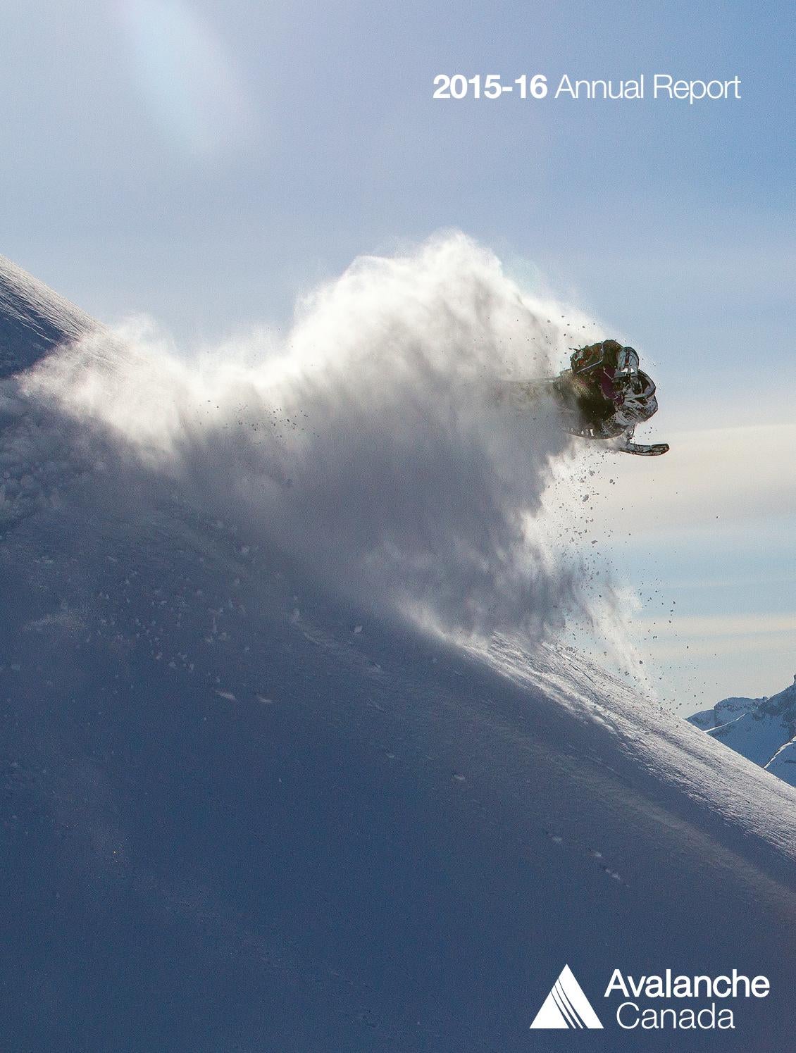 Avalanche Canada 2016 Annual Report by Avalanche Canada - Issuu