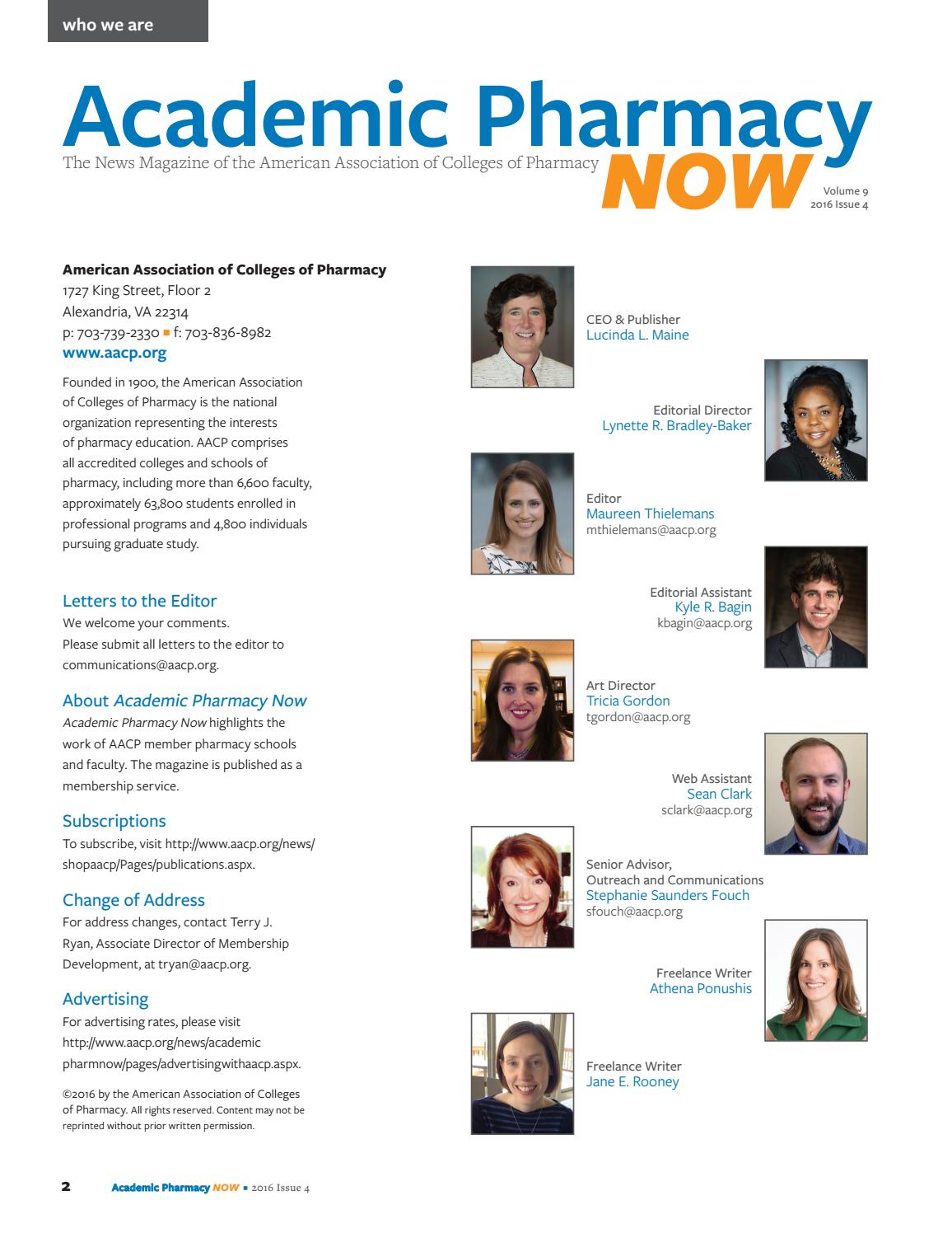 Academic Pharmacy Now: 2016 Issue 4 by AACP - Issuu