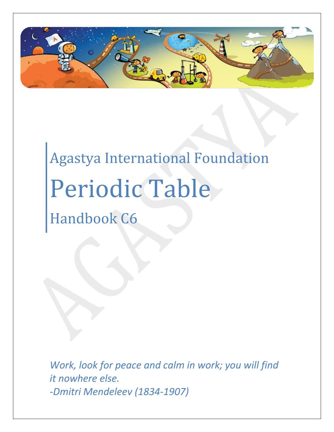 Handbook c6 periodic table by Agastya International Foundation - Issuu