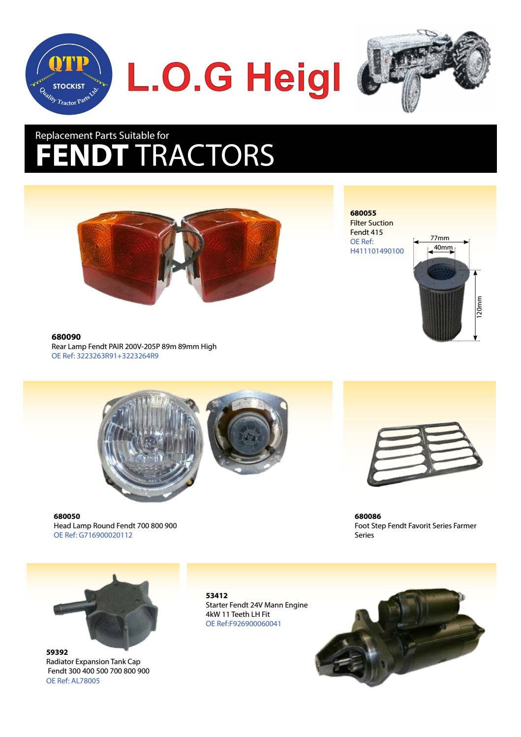 13 fendt log heigl by Quality Tractor Parts - Issuu