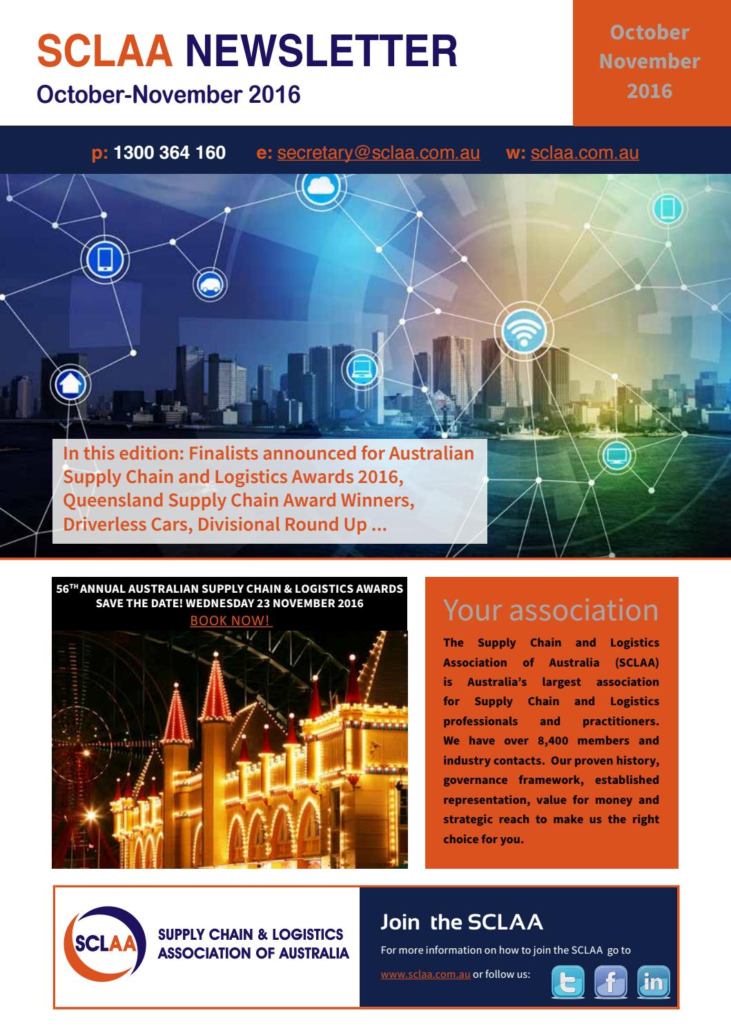 SCLAA October November 2016 by Supply Chain & Logistics Association of ...