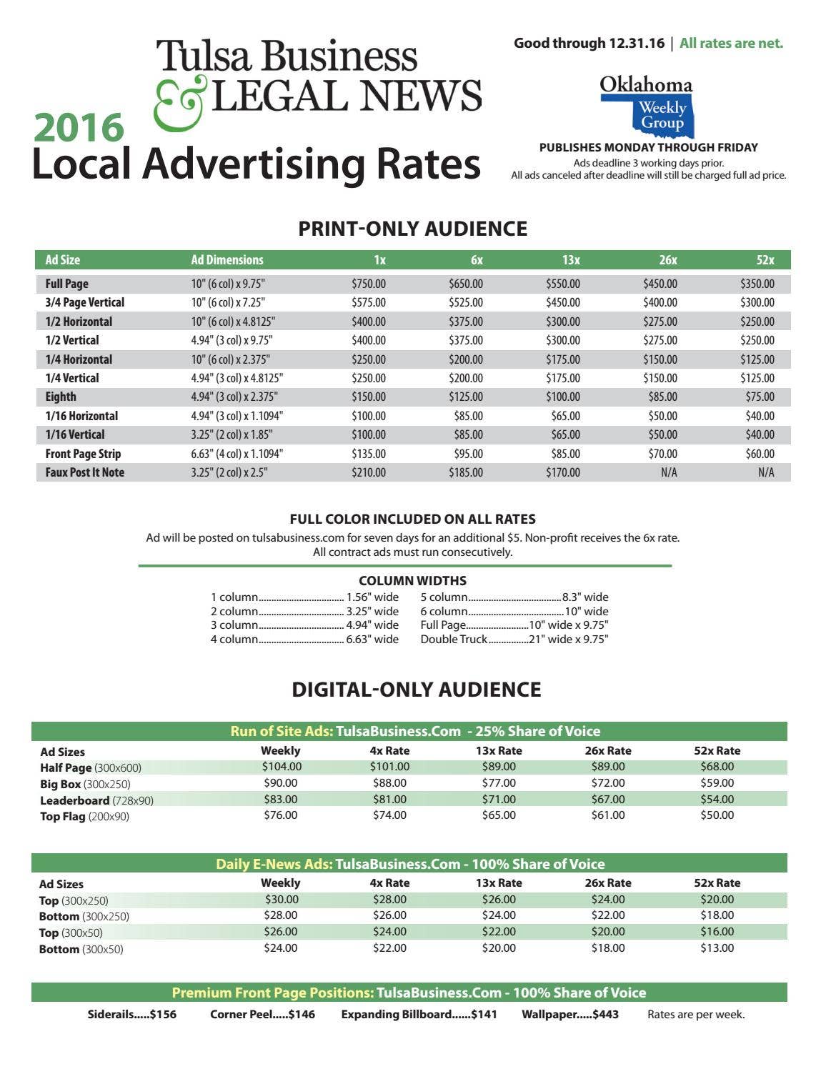 Tulsa Business & Legal News - Advertise With UsTbln ad rates by Tulsa ...