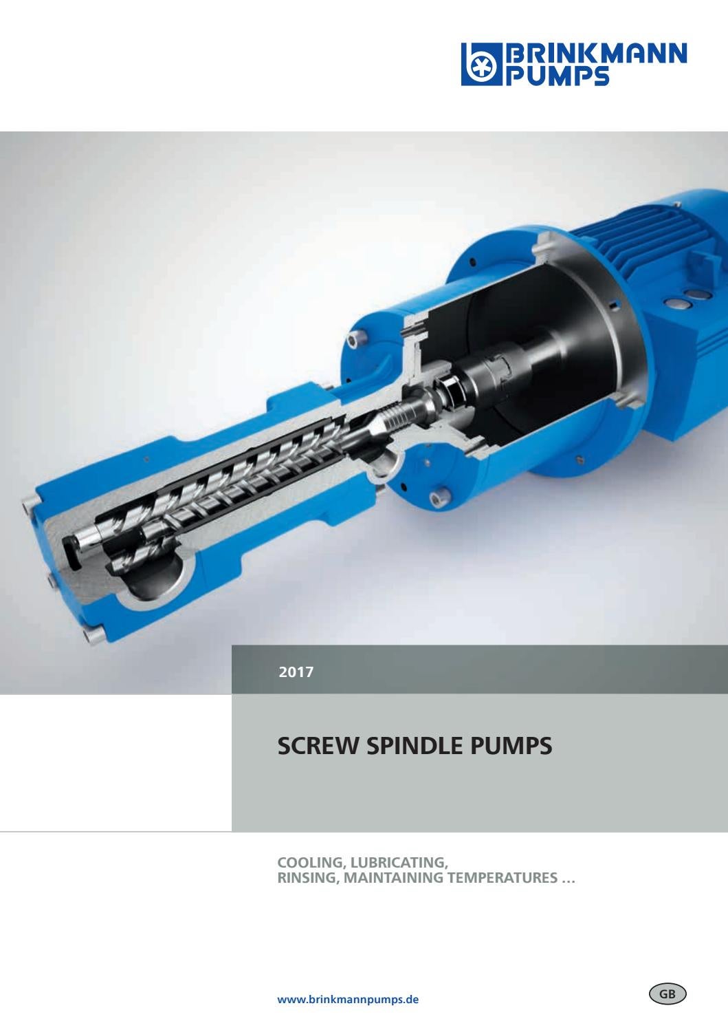 Brinkmann screw spindle pumps catalogue 2017 by Formation - Issuu