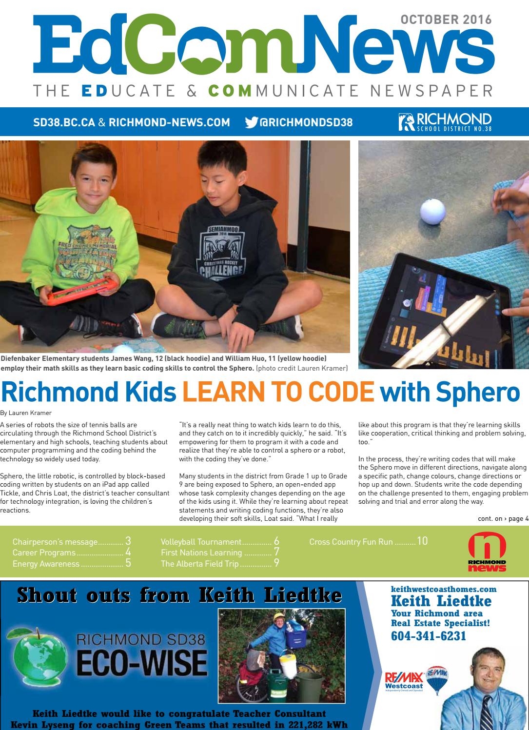 EdCom News October 2016 by Richmond News - Issuu