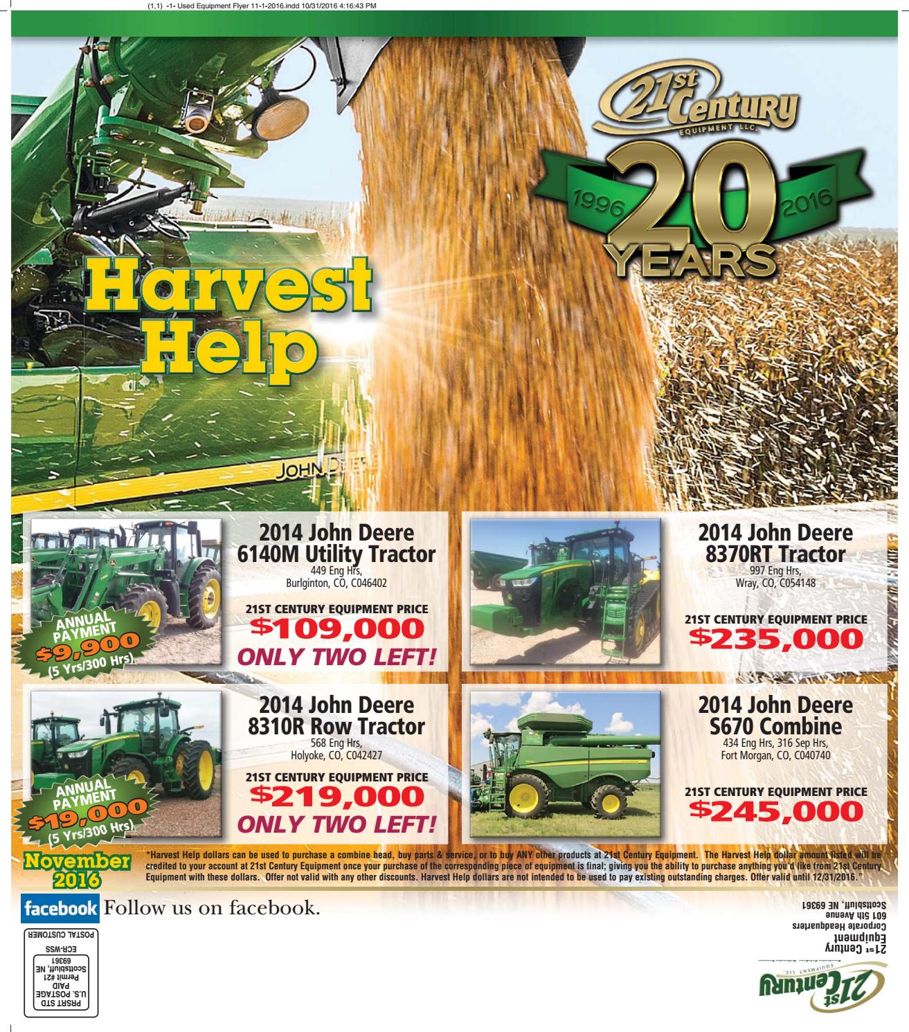 Used Equipment Flyer November 2016 by 21st Century Equipment LLC - Issuu
