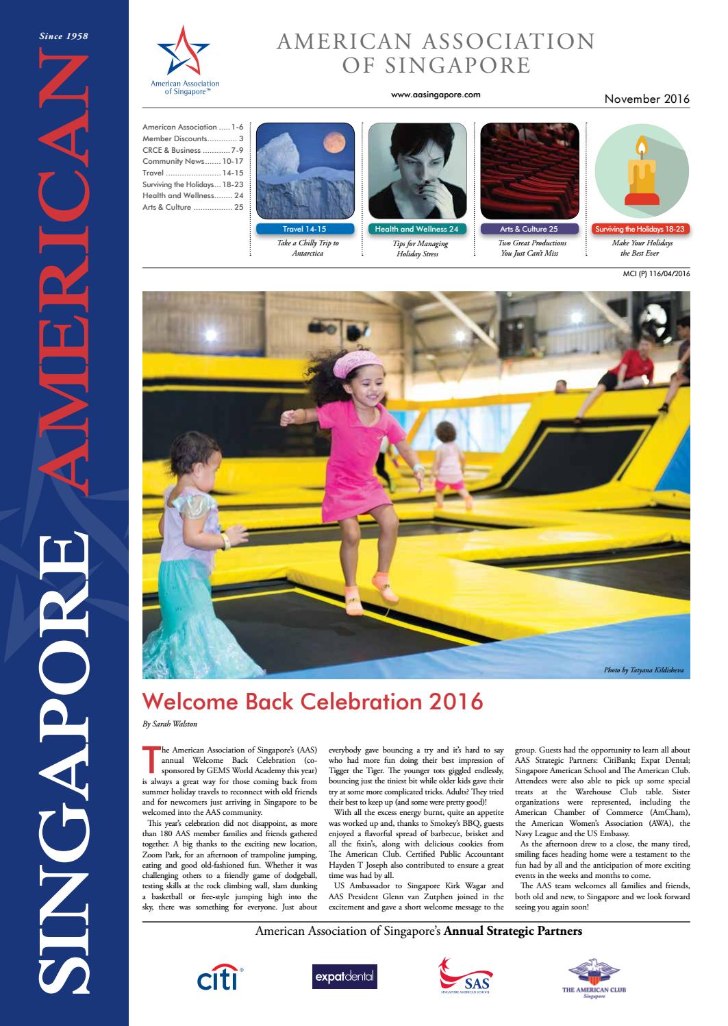 Singapore American newspaper November 2016 by American Association of ...