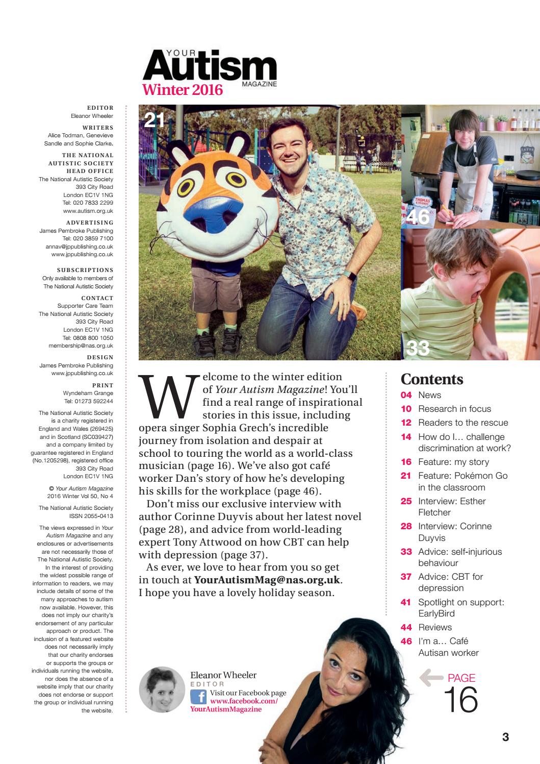 Your Autism Magazine - Winter 2016 by The National Autistic Society - Issuu
