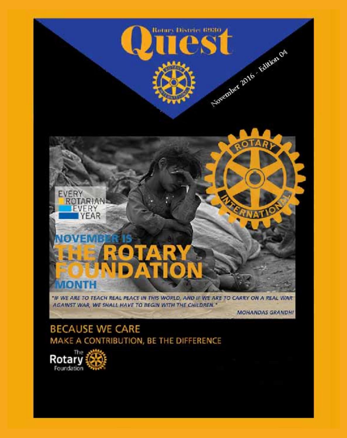 Rotary International - District 6930 - 004 Quest Magazine - November ...
