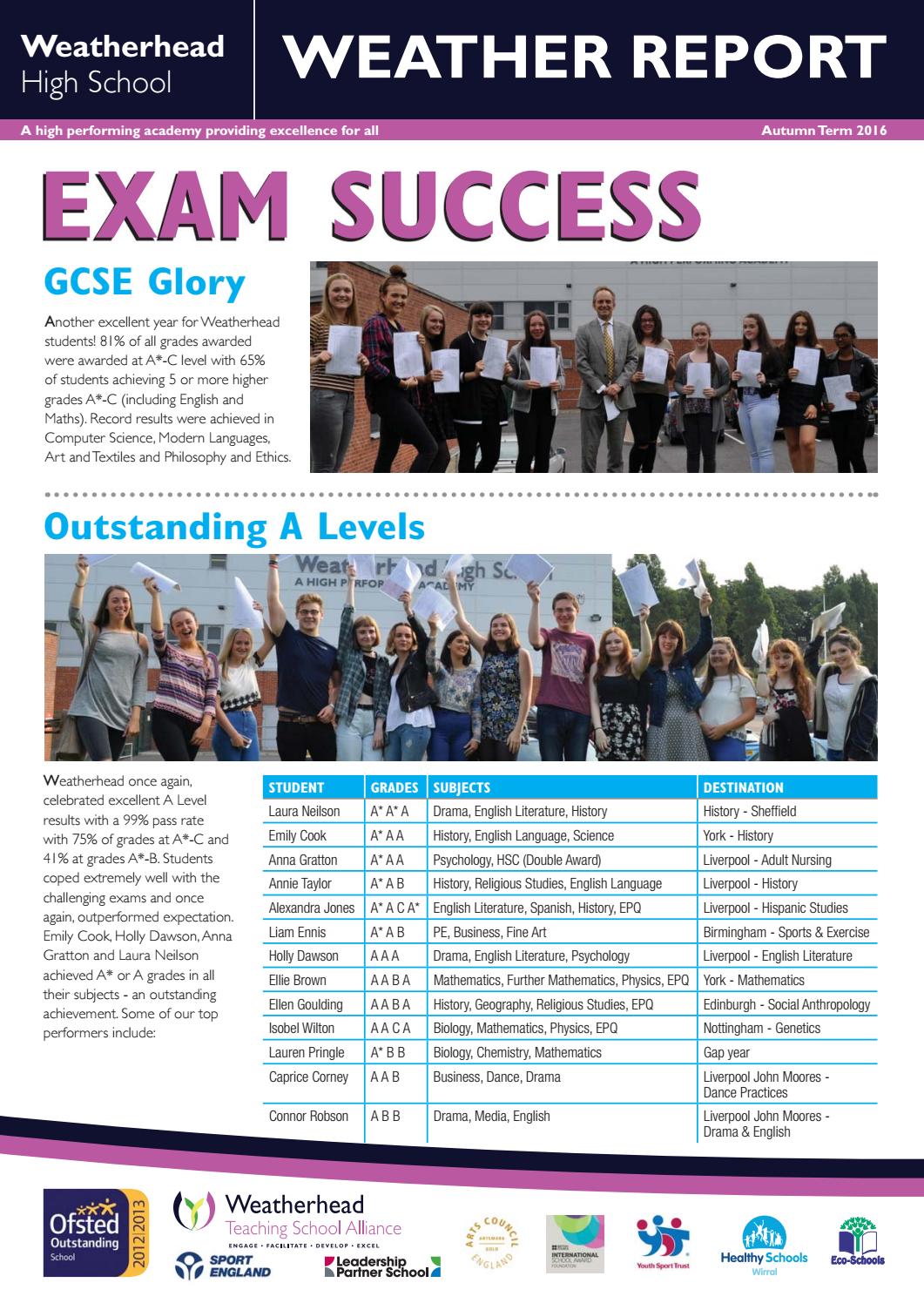 Weather Report Autumn 2016 by Weatherhead High School - Issuu