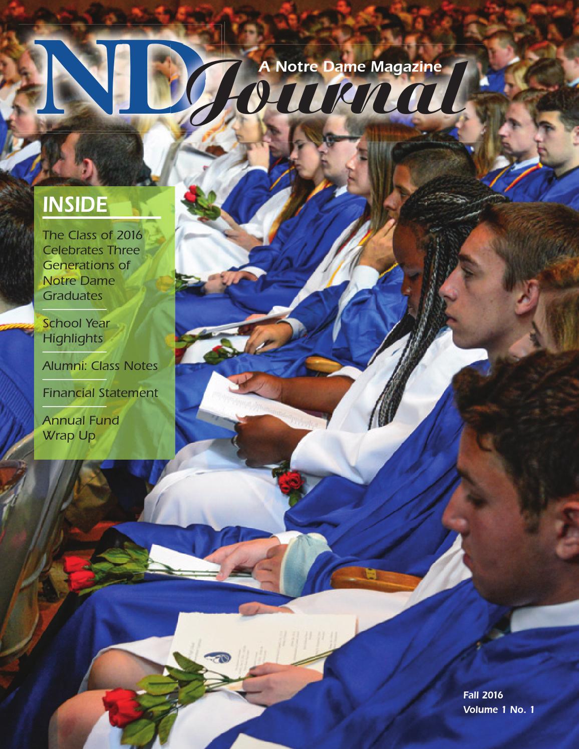 ND Journal, A Notre Dame Magazine by Notre Dame High School ...