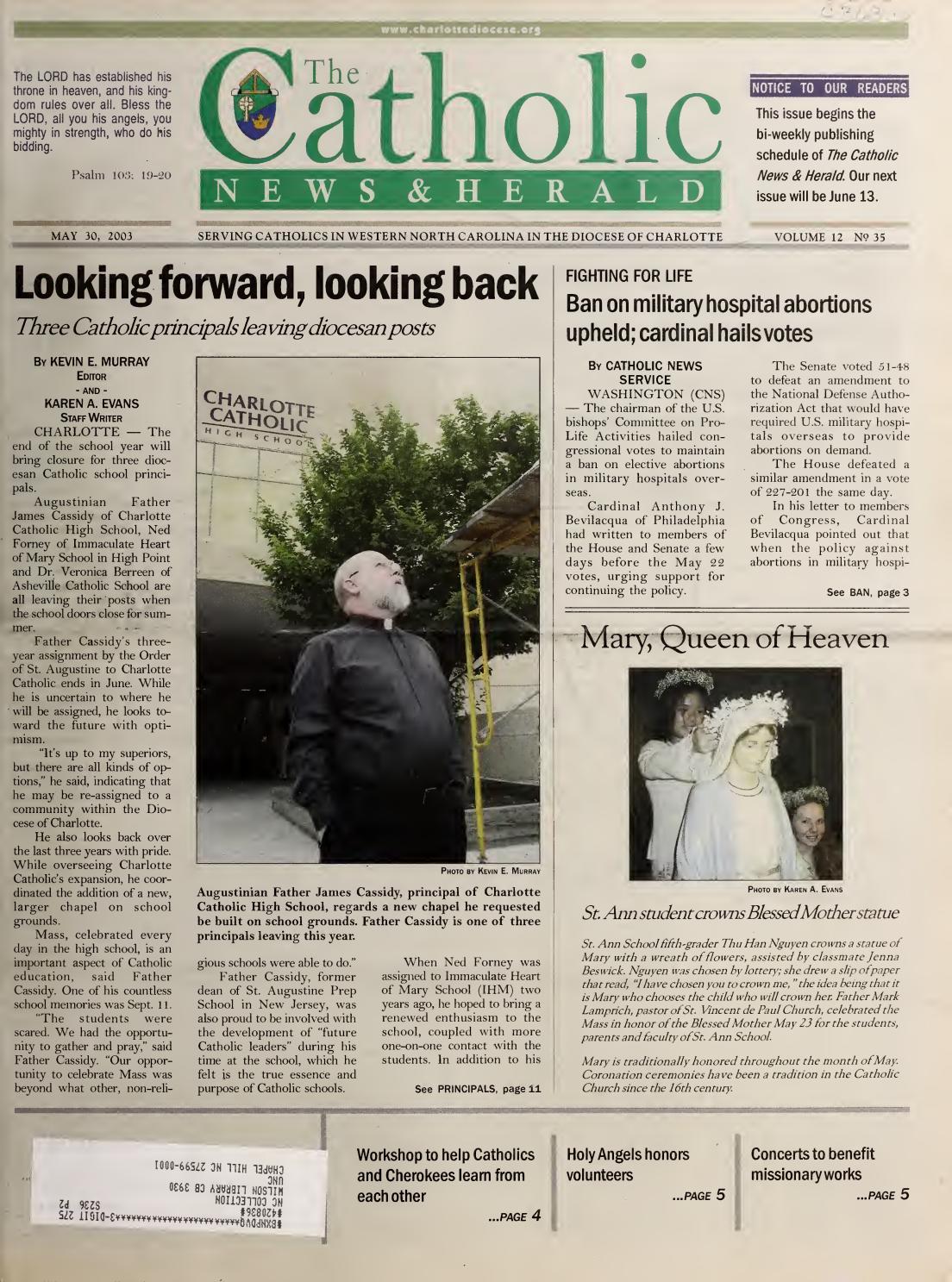 May 30 2003 by Catholic News Herald - Issuu