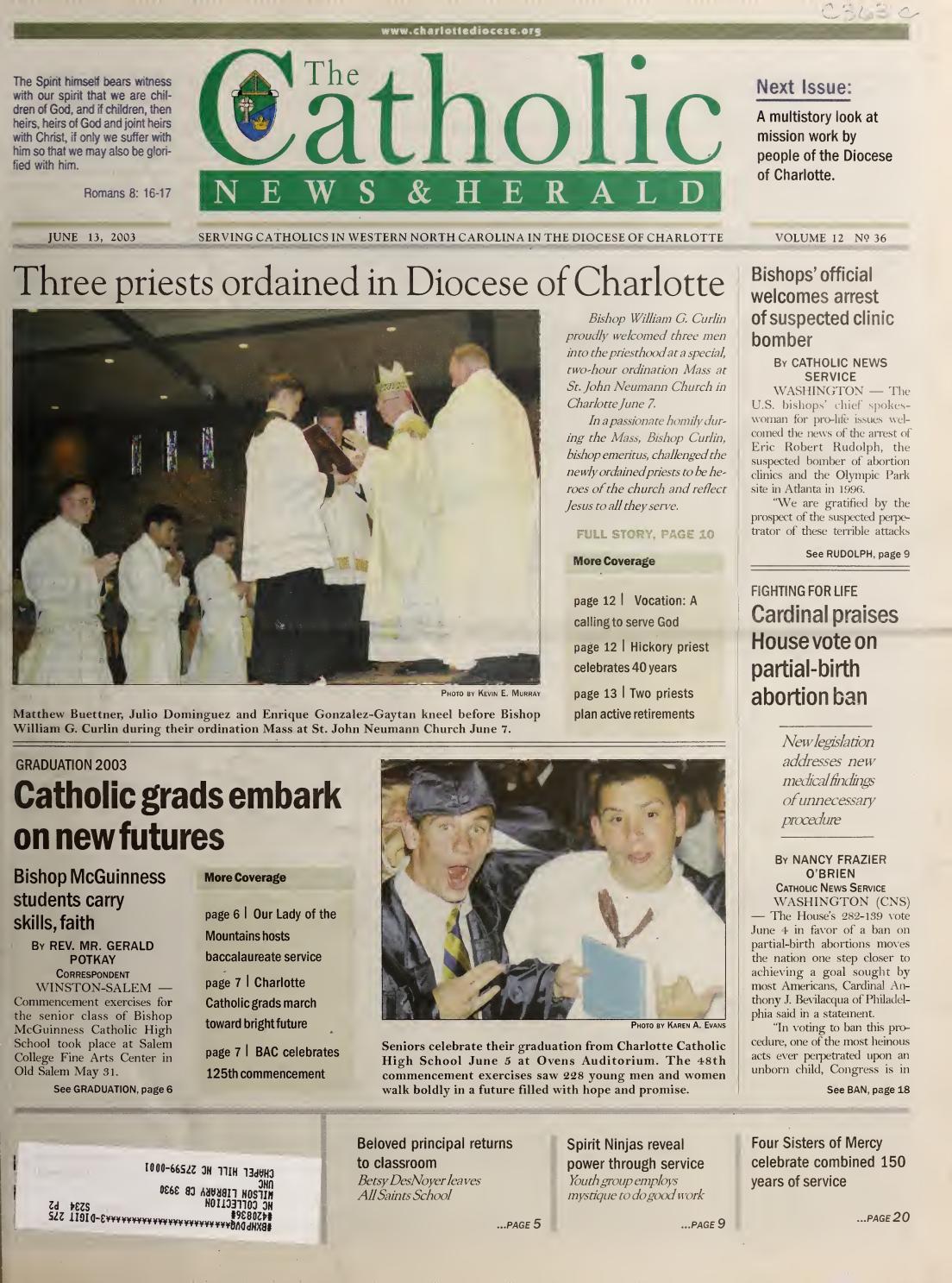 June 13, 2003 by Catholic News Herald - Issuu