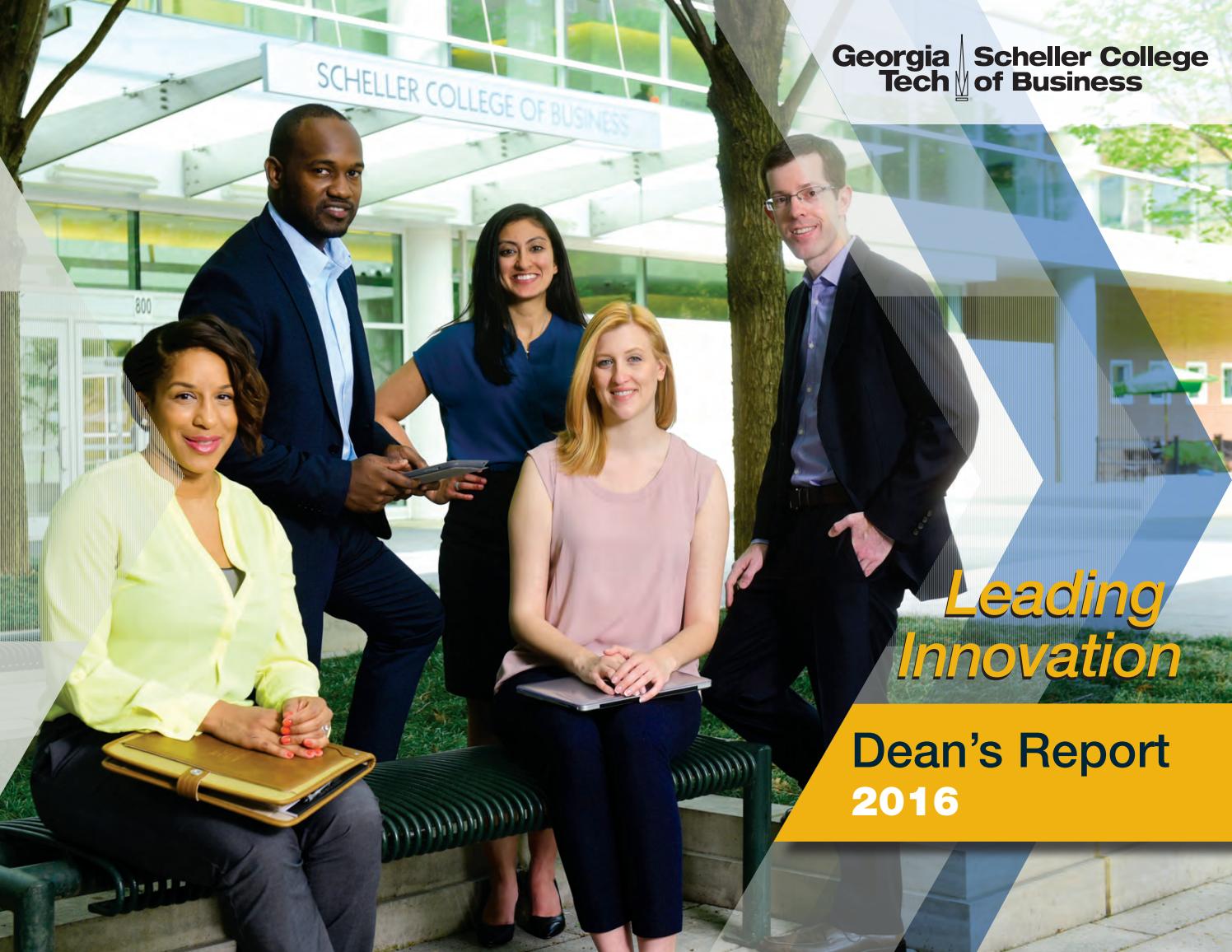 Dean's Report (2016) by Georgia Tech Scheller College of Business - Issuu