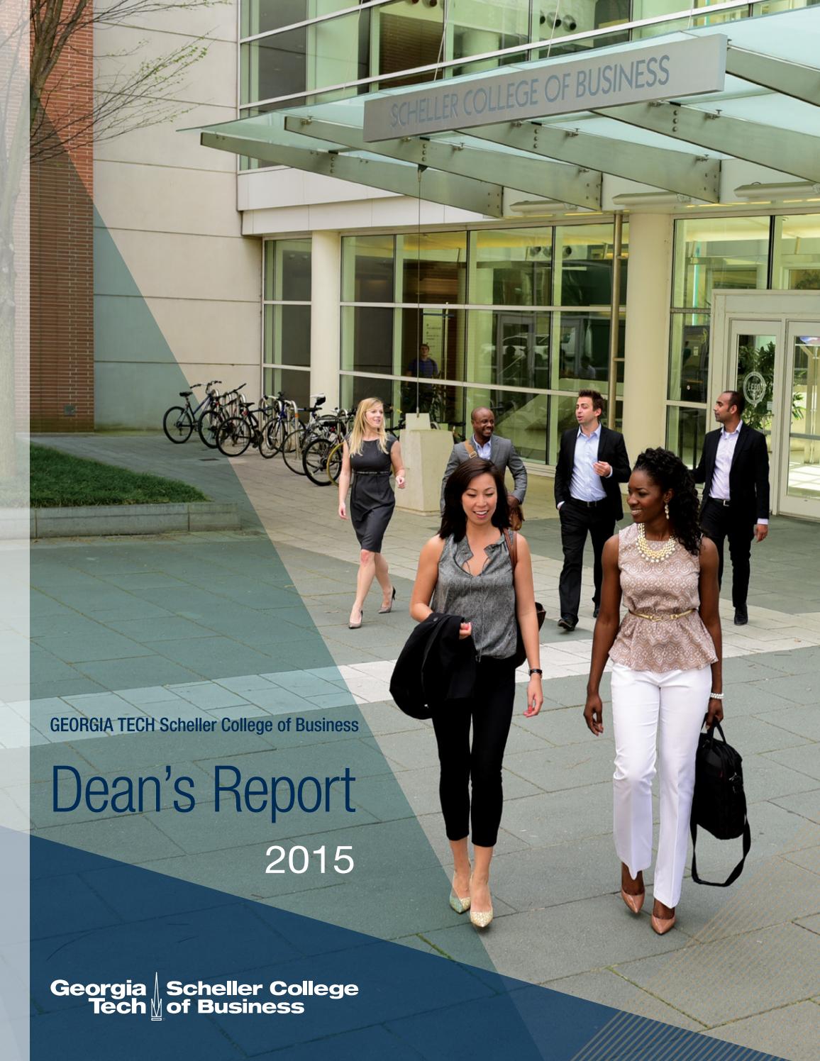 Dean's Report (2015) by Georgia Tech Scheller College of Business - Issuu