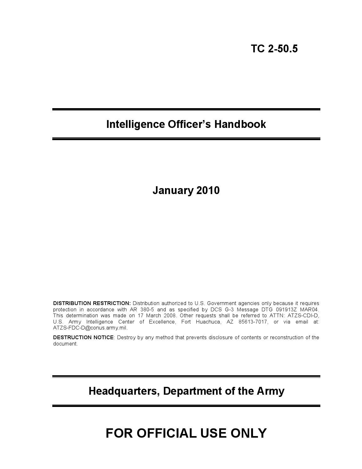 Intelligence Officer’s Handbook by ARIO - Issuu