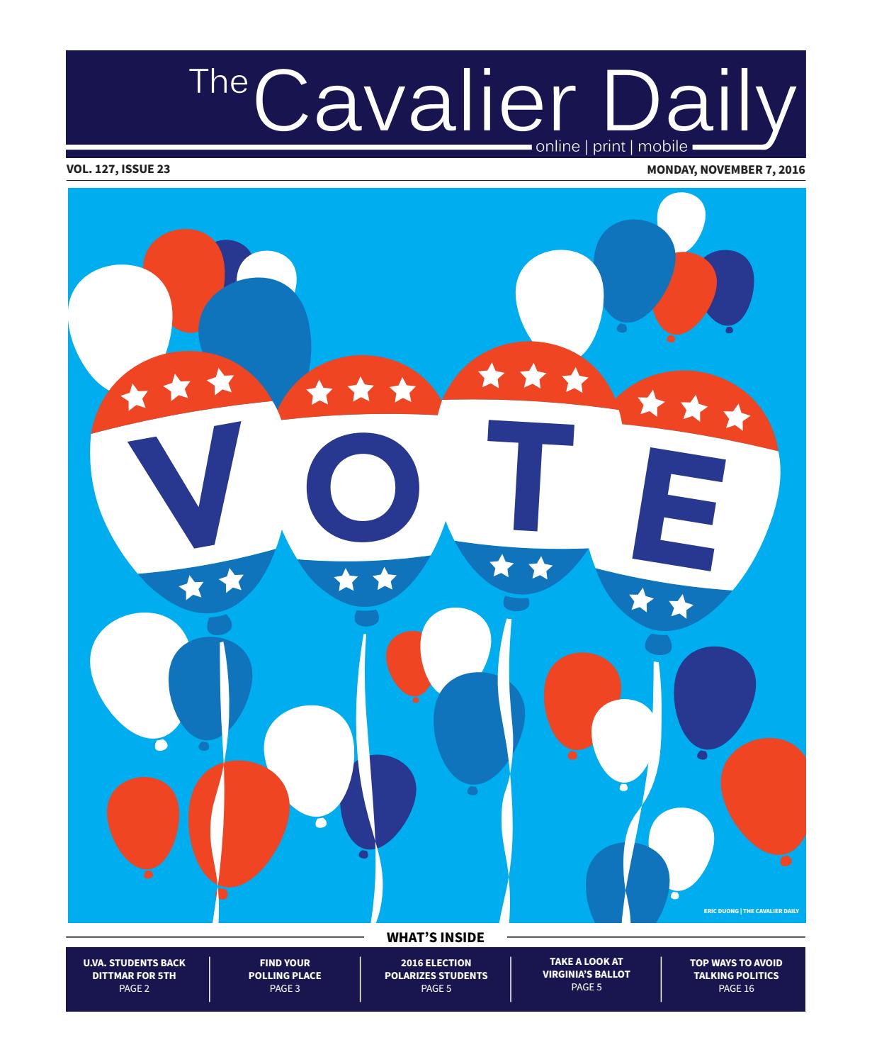 Monday, November 11, 2016 by The Cavalier Daily - Issuu