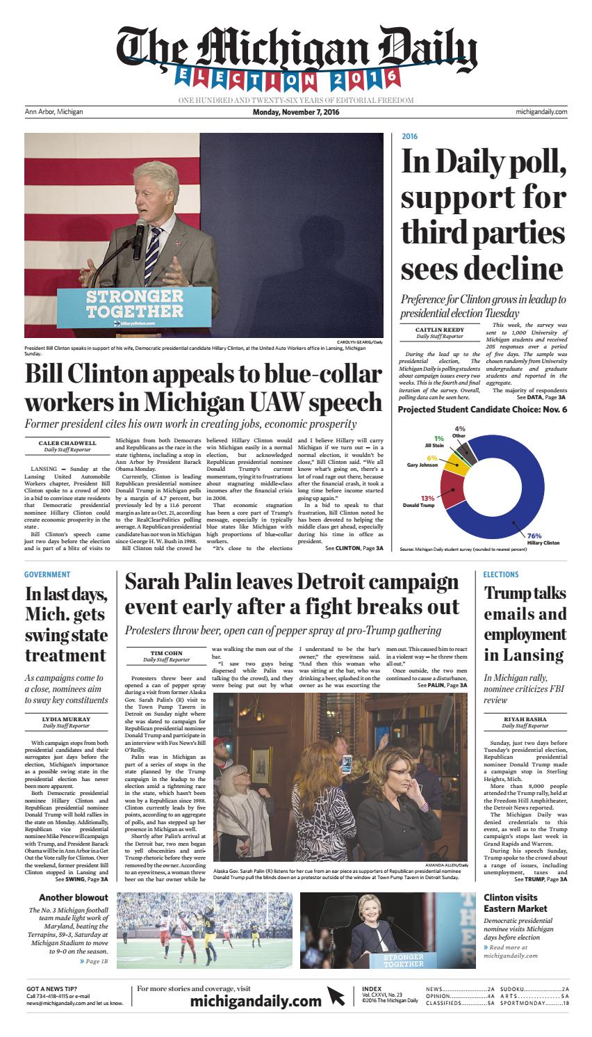 2016-11-07 by The Michigan Daily - Issuu