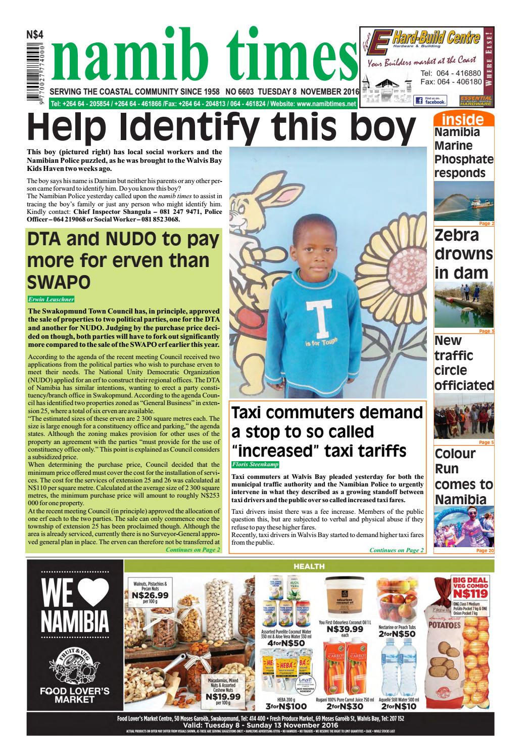 08 november namib times e edition by Namib Times Virtual - Issuu