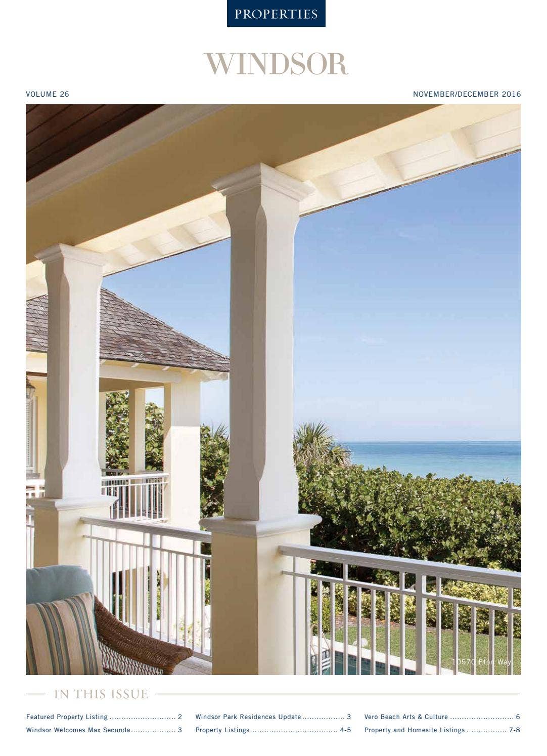 Windsor Properties Newsletter November/ December 2016 by Windsor ...