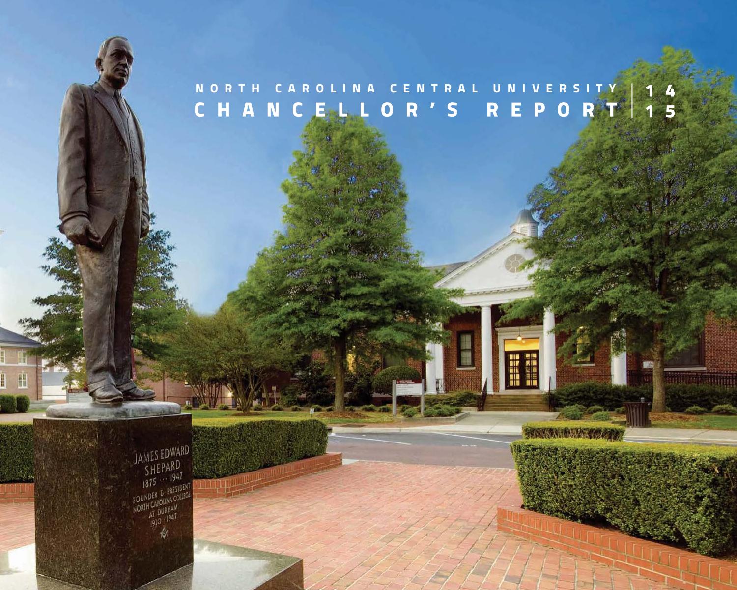 NCCU Chancellor's Annual Report 2014-15 by North Carolina Central ...