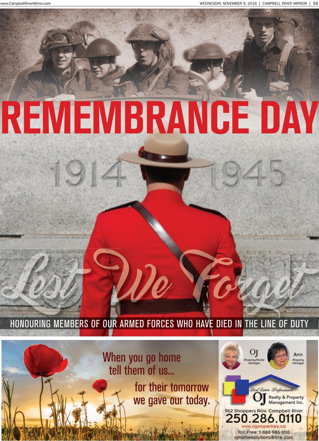 Special Features - Remembrance Day 2016 by Black Press Media Group - Issuu