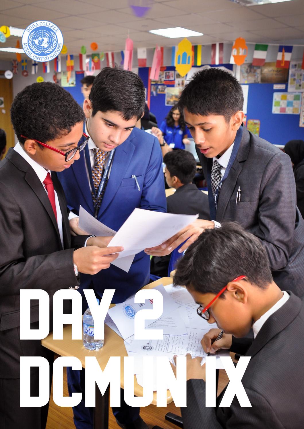 DCMUN IX Conference Issue Day 2 by Doha College - Issuu