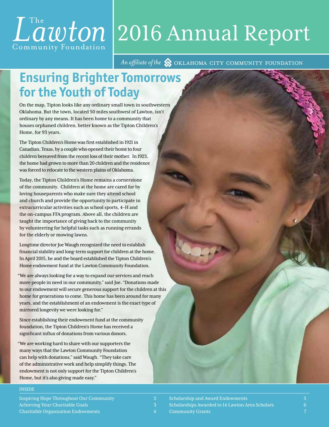 2016 Lawton Community Foundation Annual Report by Oklahoma City ...