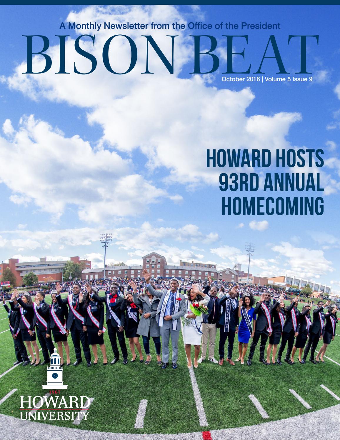 Howard Bison Beat October 2016 by Howard University - Issuu