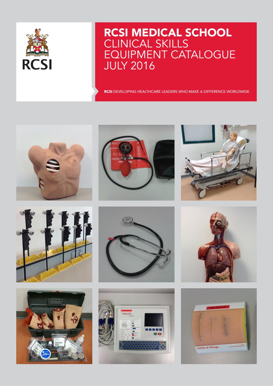 RCSI Clinical Skills Equipment Catalogue 2016 by RCSI - Issuu