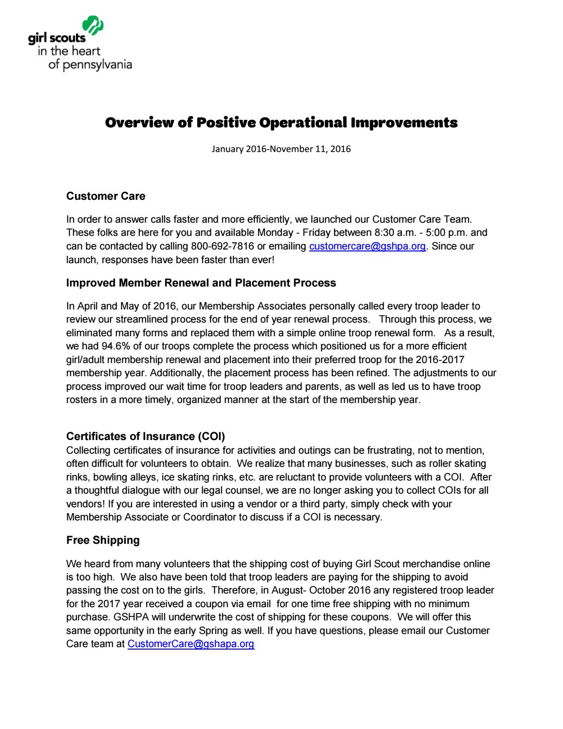 2016 gshpa positive improvements by Girl Scouts in the Heart of PA - Issuu
