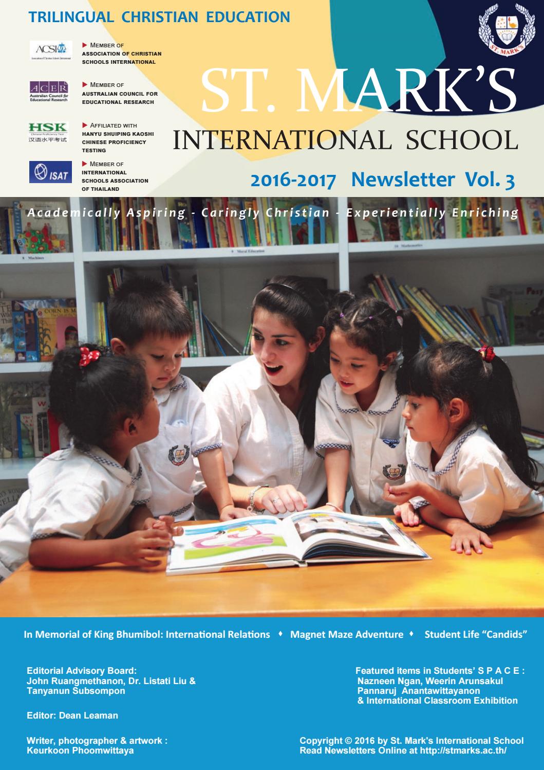 Newsletter 2016-2017 vol 3 by St. Mark's International School - Issuu