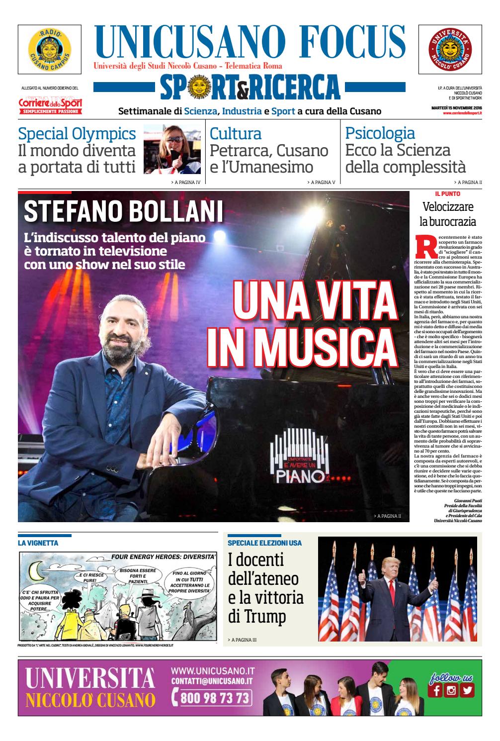 Unicusano focus 161115 by UniCusano - Università Niccolò Cusano - Issuu