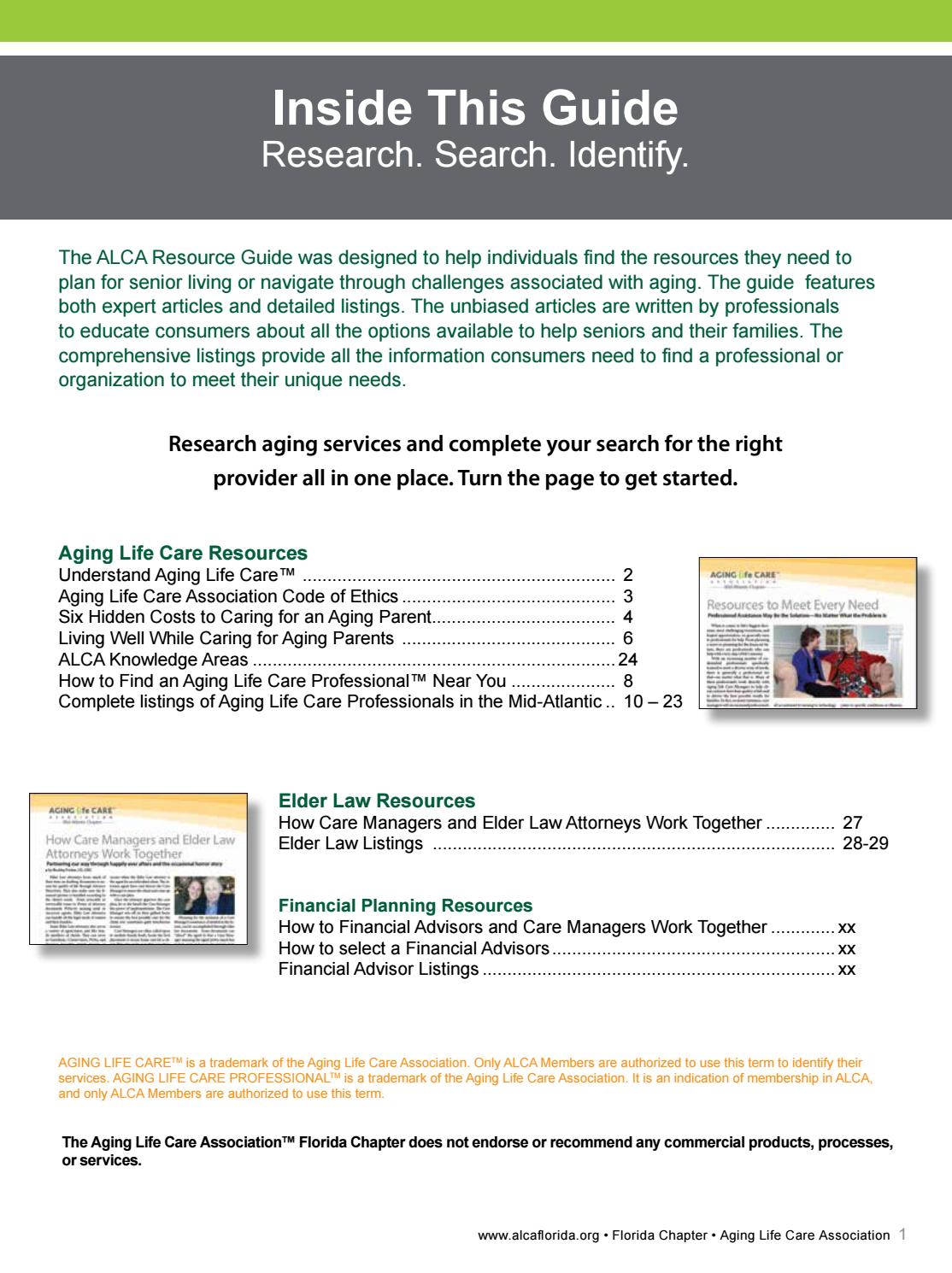 New design pages alca florida by Positive Aging Sourcebook - Issuu