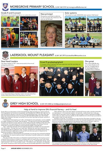 Port Elizabeth(November 2016) Primary - High Schools by AWSUM News - Issuu