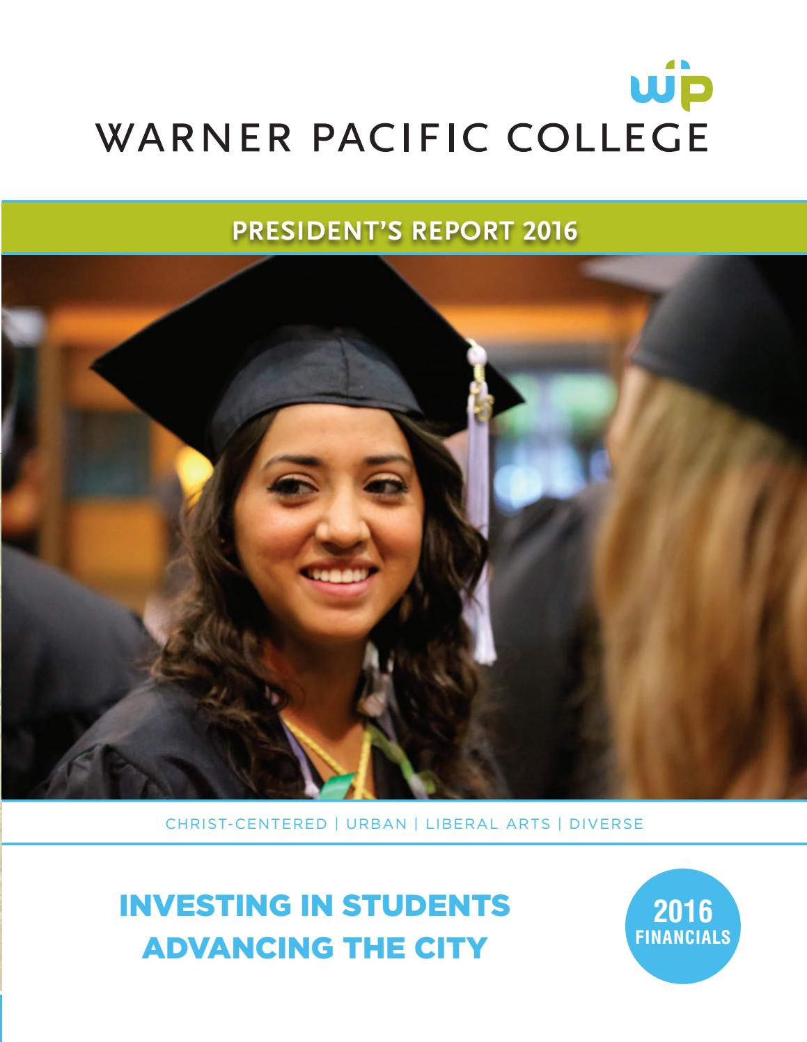 2016 Warner Pacific President's Report by Warner Pacific University - Issuu
