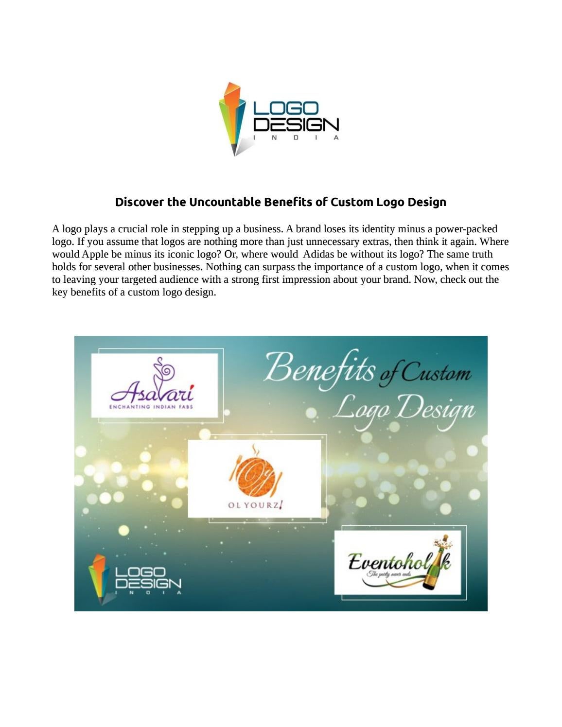 Discover the uncountable benefits of custom logo design by logodesign ...