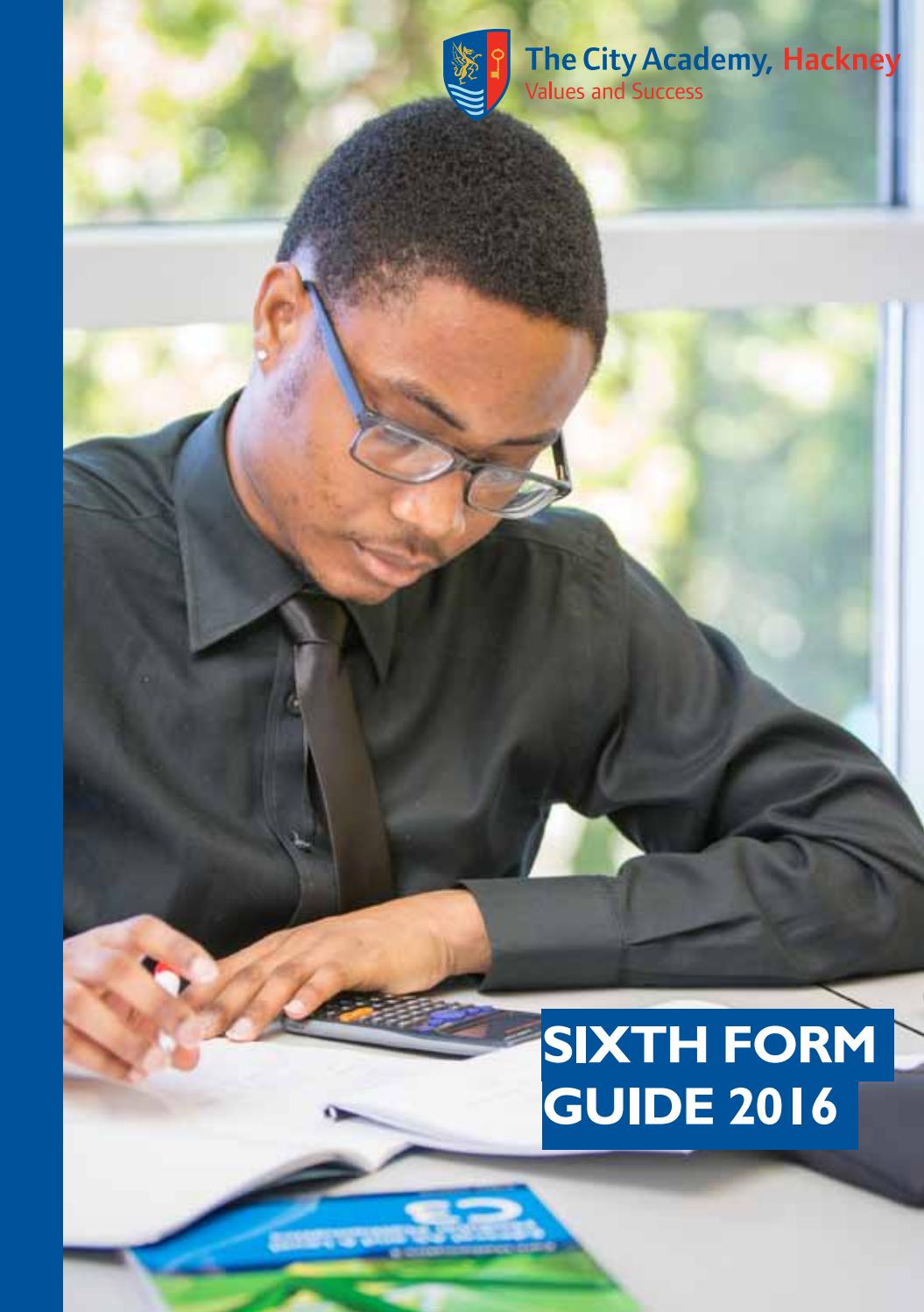 Sixth Form Guide 2016 by The City Academy, Hackney - Issuu