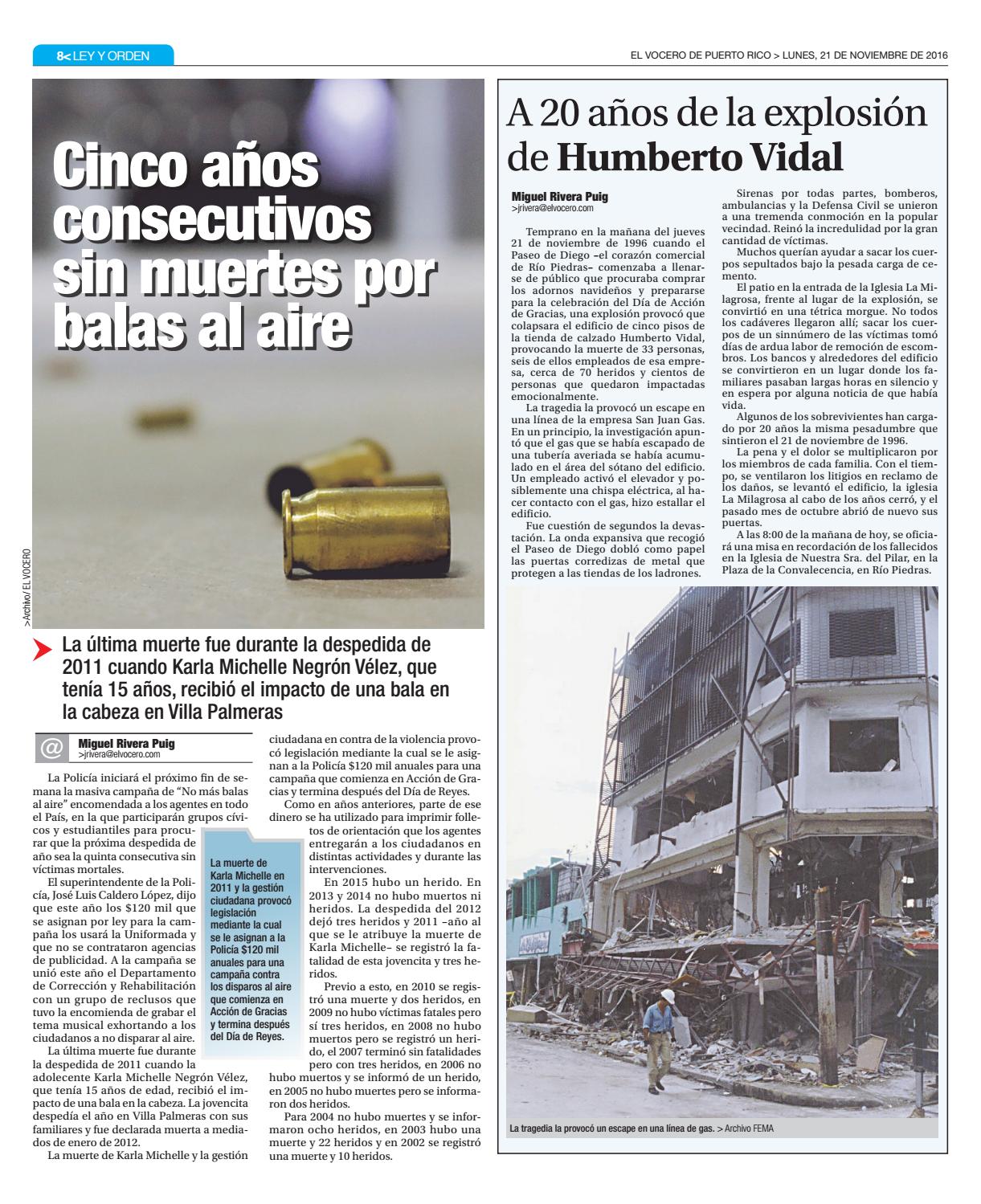 Edición 21 de Noviembre 2016 by El Vocero de Puerto Rico - Issuu